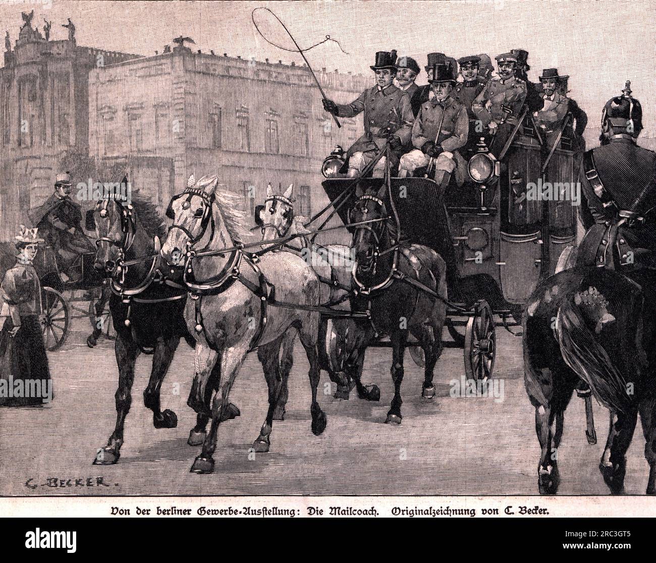 transport / transportation, coach, English mail coach, Berlin ...