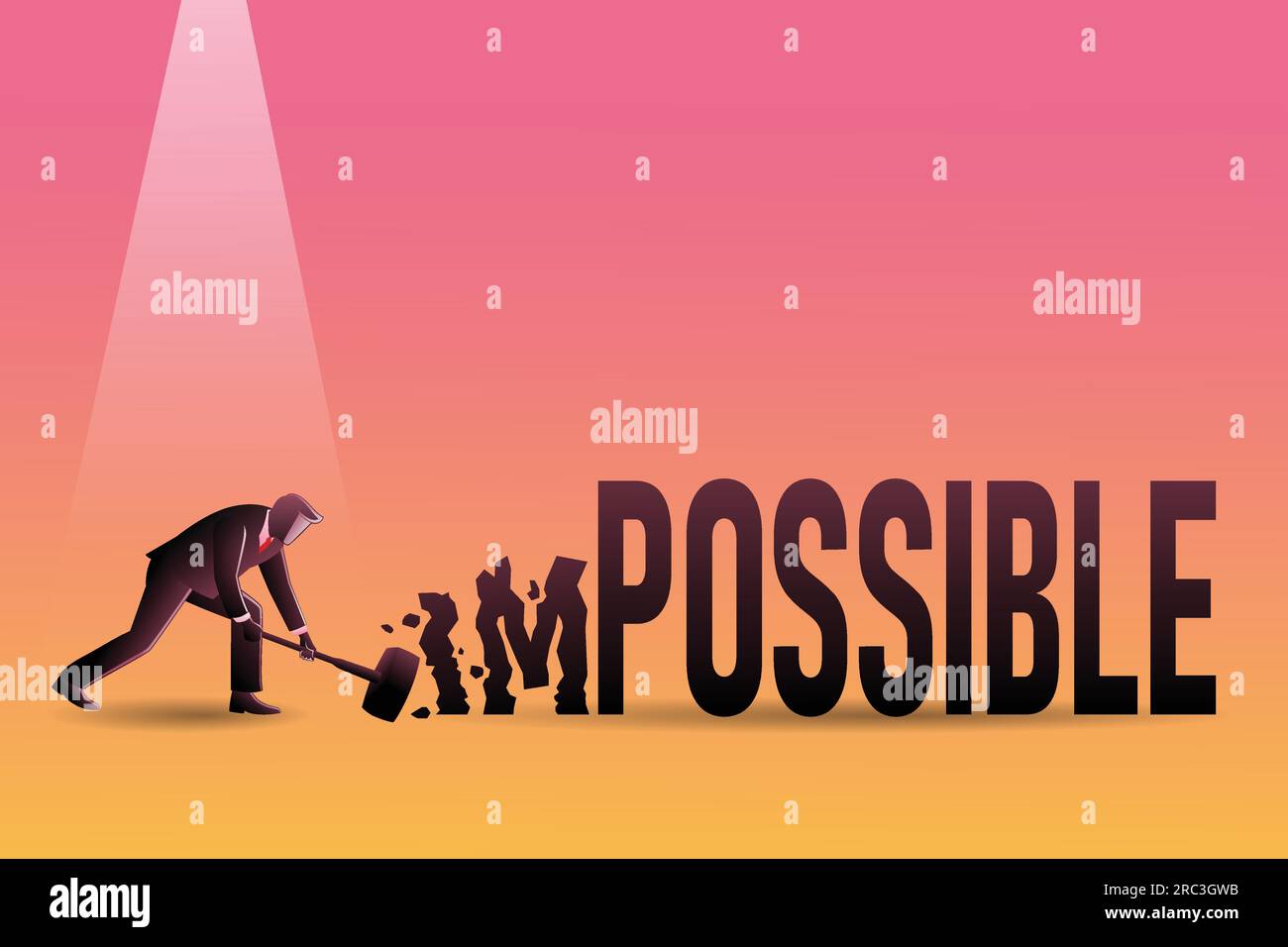 Achieve the impossible Stock Vector Images - Alamy