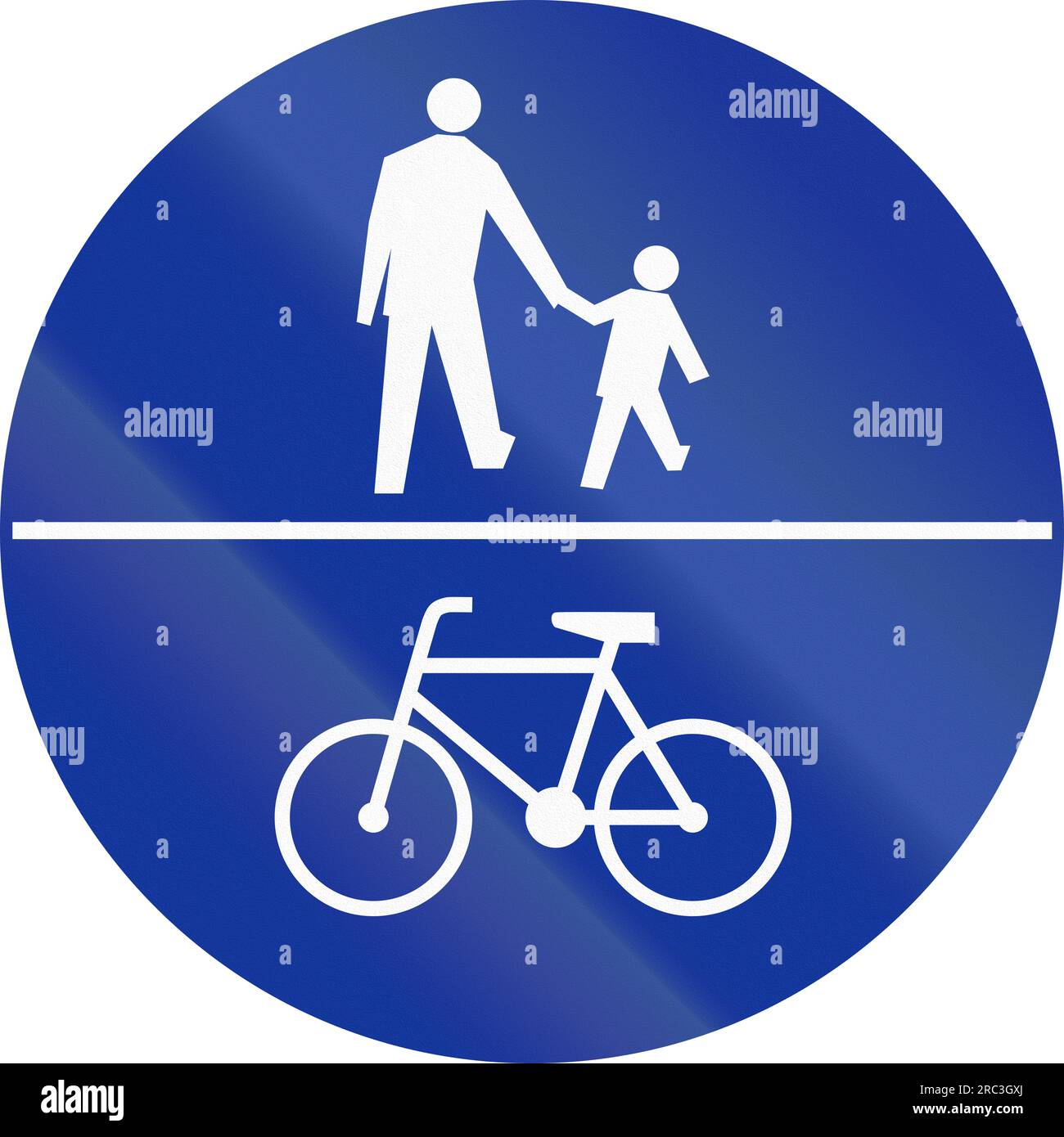 Polish traffic sign on a shared-use path Stock Photo - Alamy