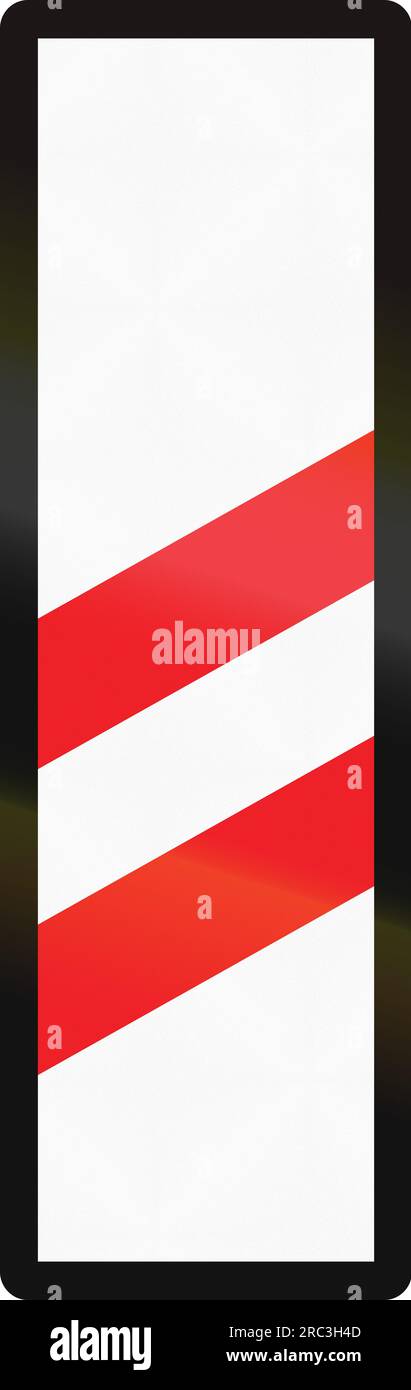 Austrian countdown marker on the right side announcing an unguarded ...