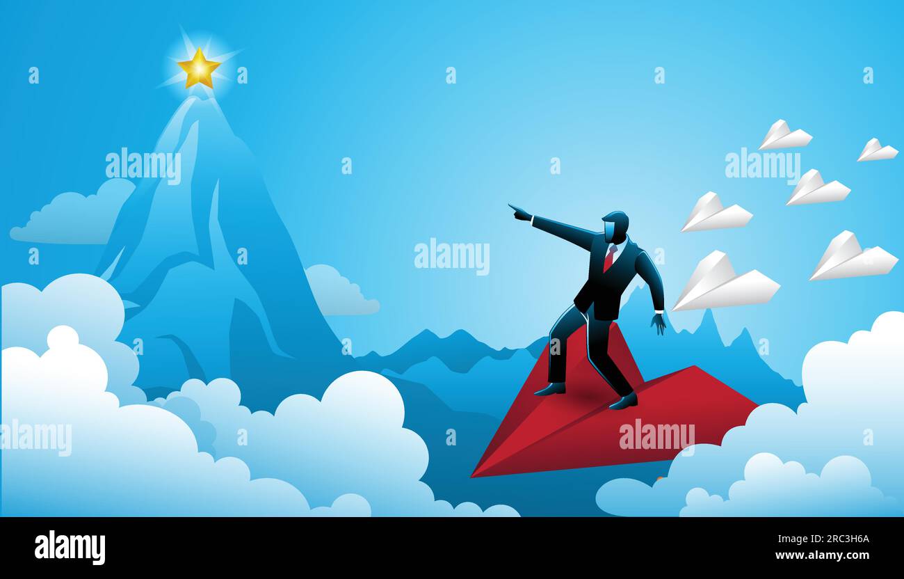 Group people pointing sky Stock Vector Images - Alamy