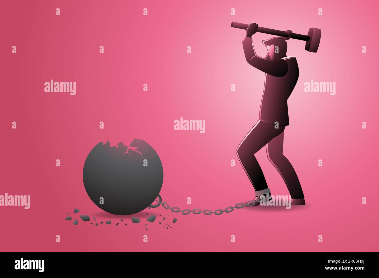 Prisoner iron ball Stock Vector Images - Alamy