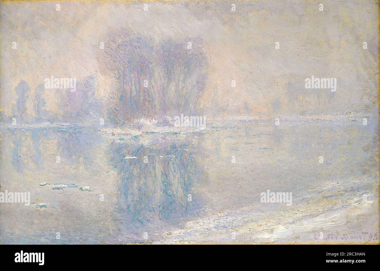 Ice on the Siene at Bennecourt 1897 by Claude Monet Stock Photo - Alamy
