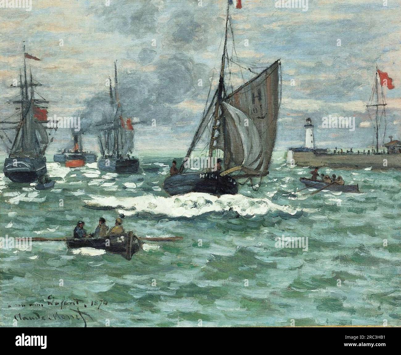 Entrance to the Port of Honfleur 1870 by Claude Monet Stock Photo - Alamy