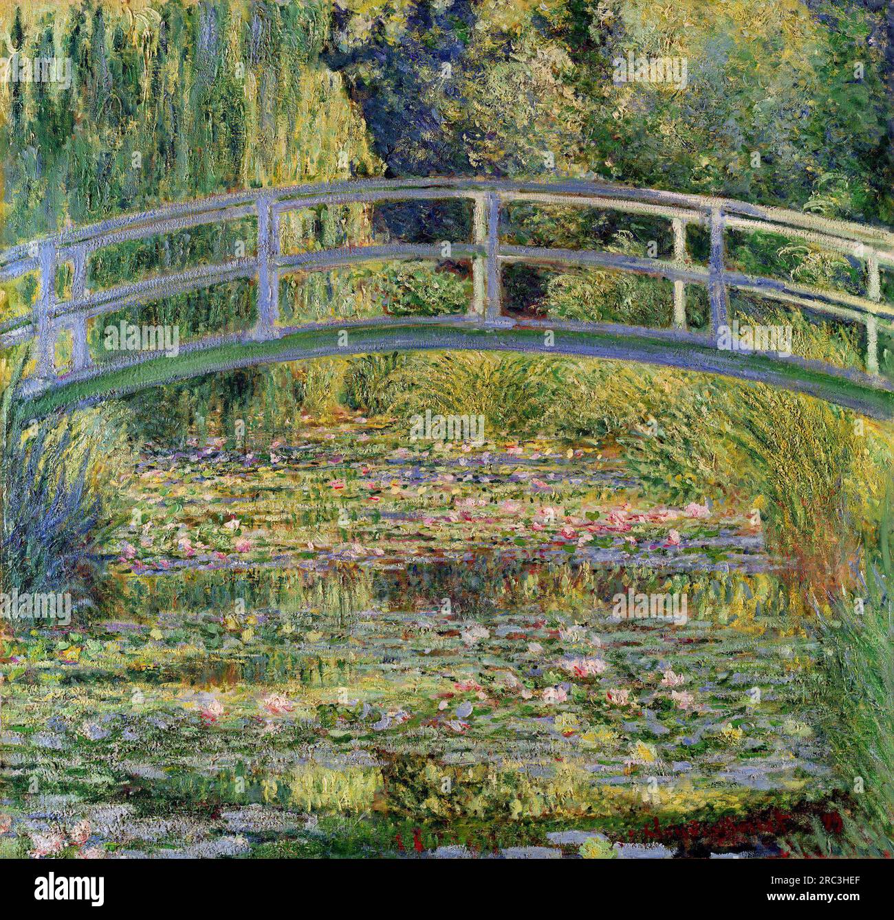 The Japanese Bridge (The Water-Lily Pond) 1899 by Claude Monet Stock ...