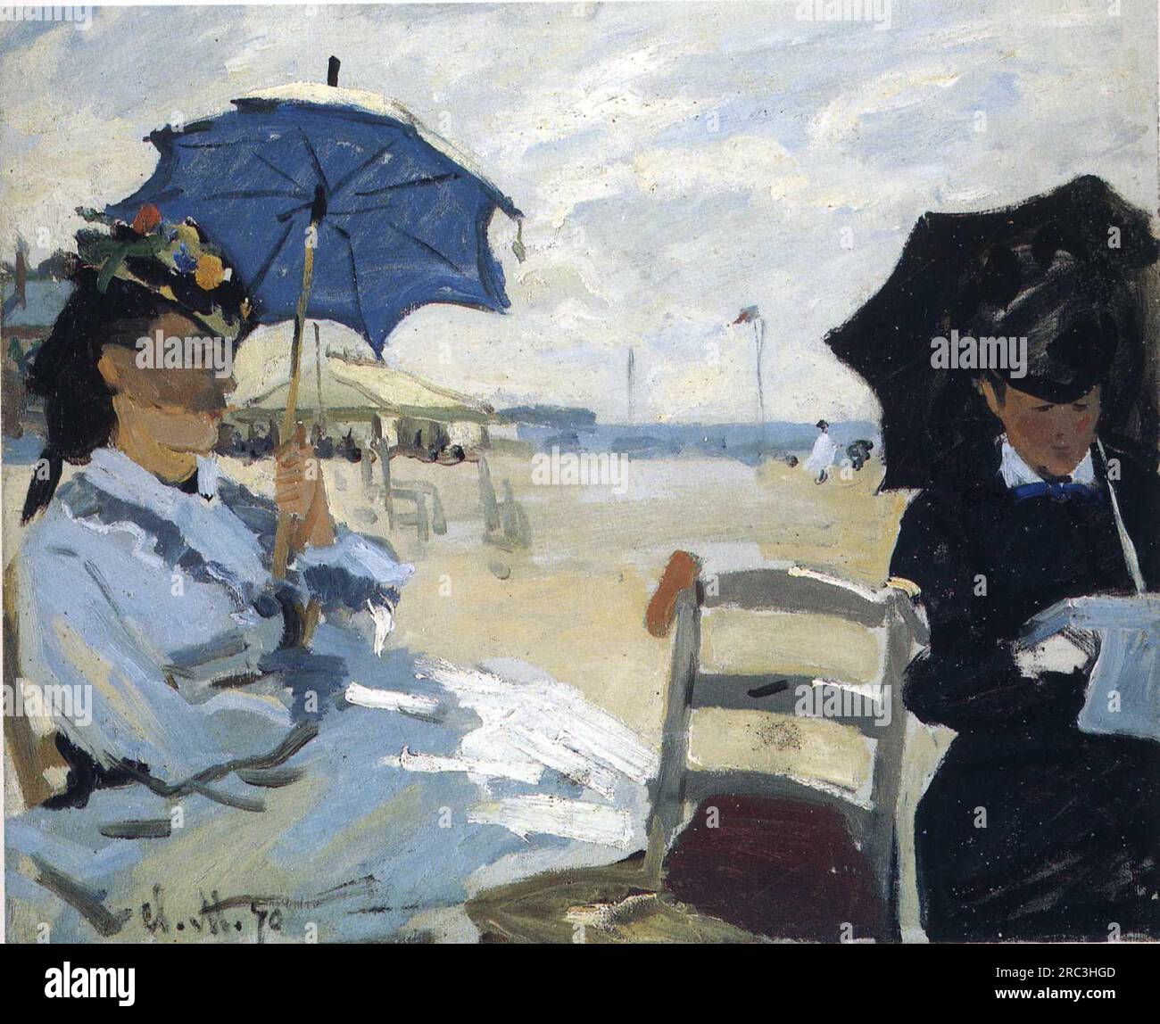 The Beach at Trouville 1870 by Claude Monet Stock Photo - Alamy