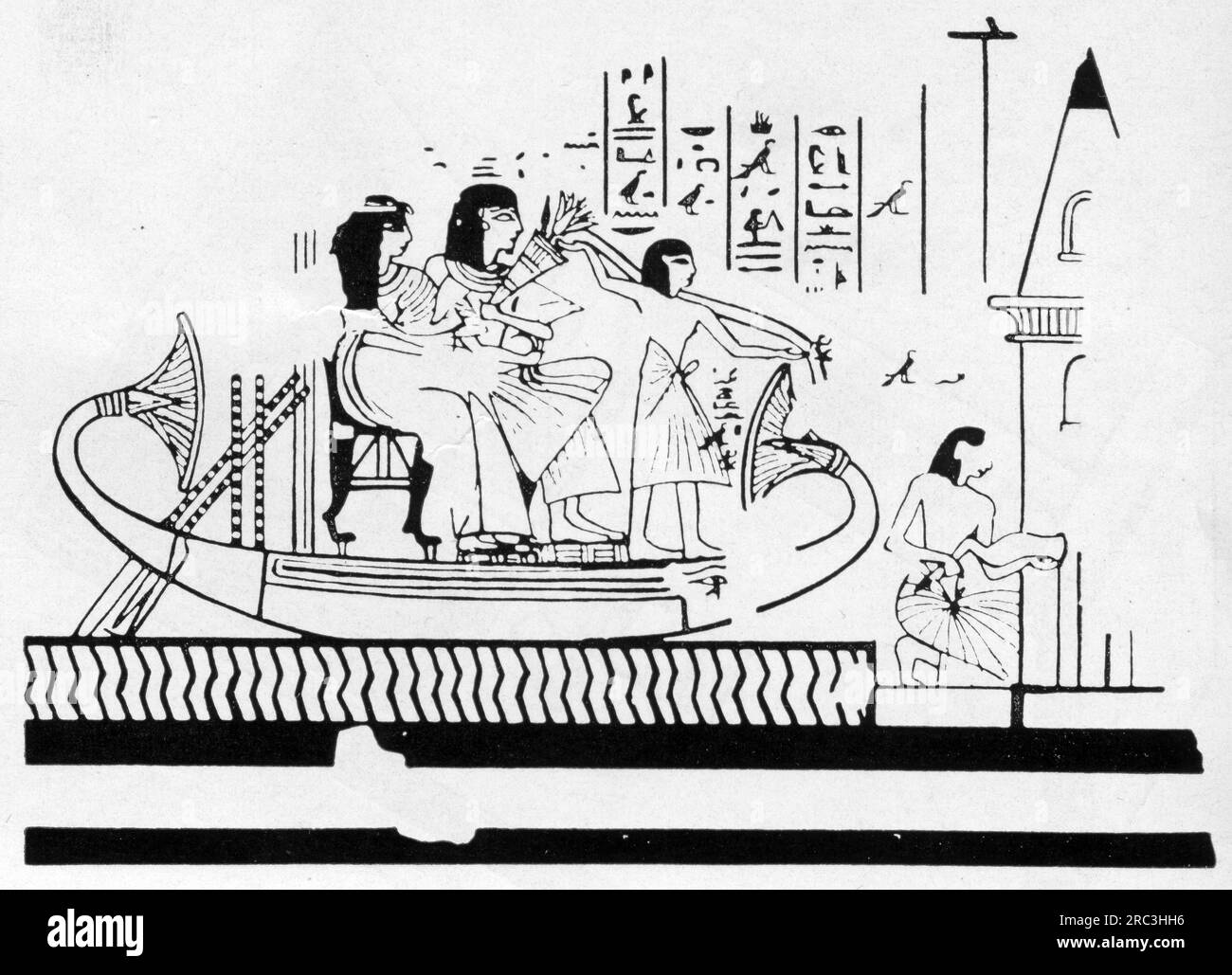 death, ancient world, funeral procession, mural painting, grave of a ...
