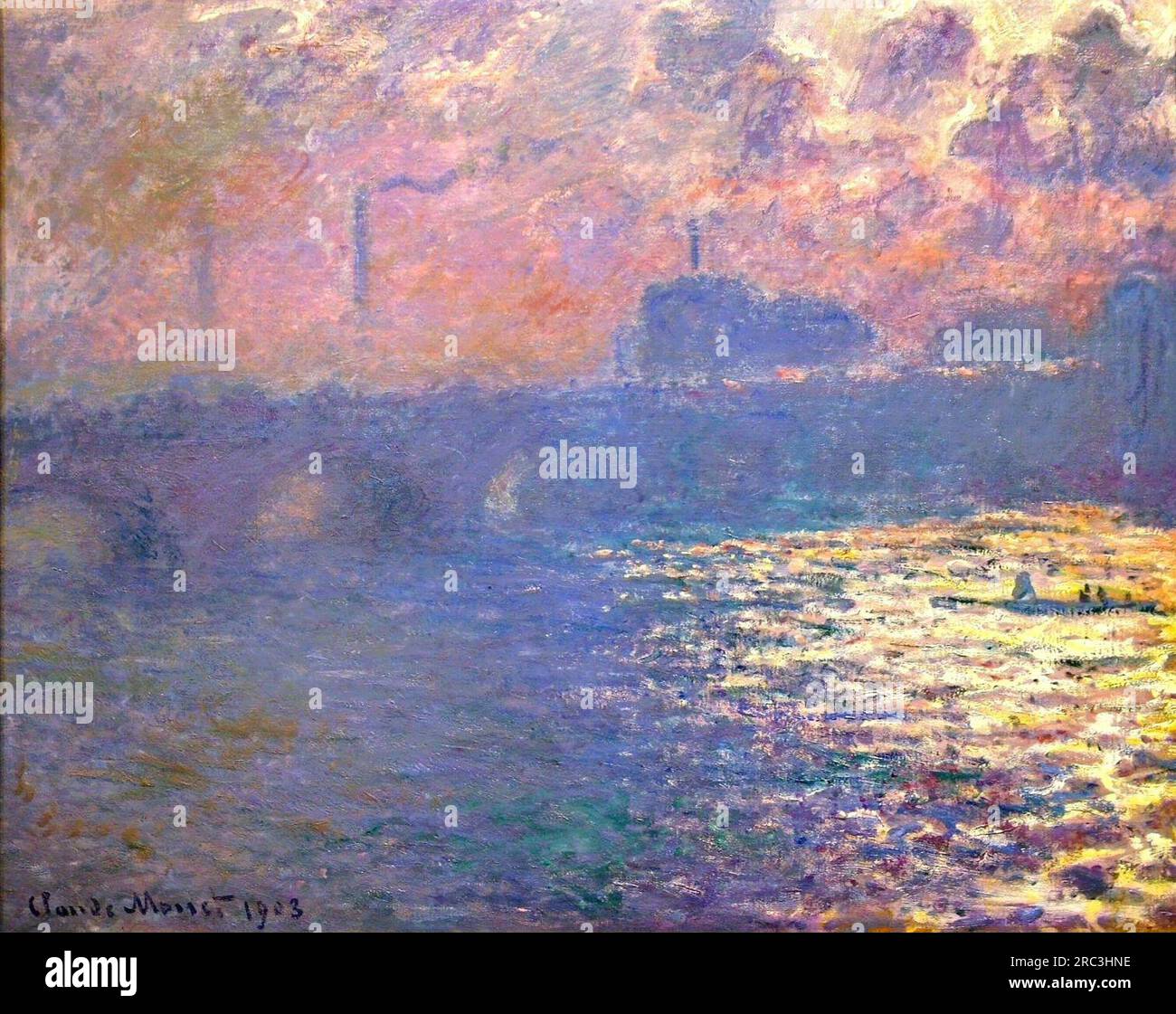 Waterloo Bridge, Sunlight Effect 1903 by Claude Monet Stock Photo - Alamy