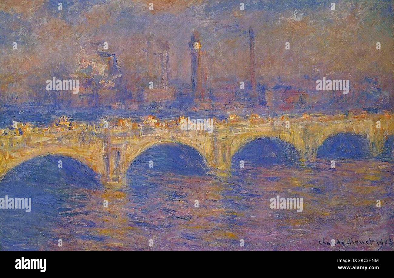 Waterloo Bridge, Sunlight Effect 1903 by Claude Monet Stock Photo - Alamy