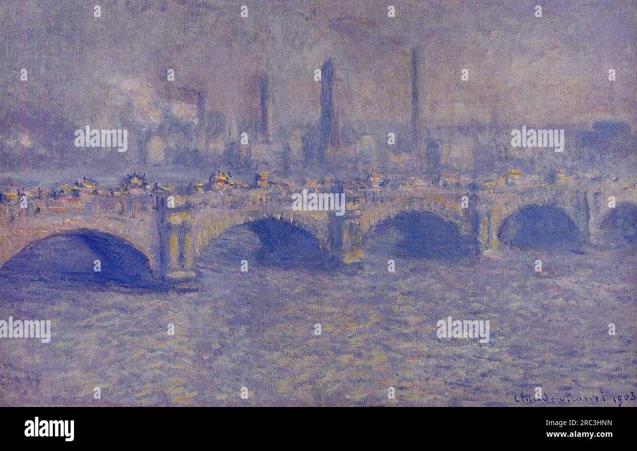 Waterloo Bridge, Sunlight Effect 1903 by Claude Monet Stock Photo - Alamy