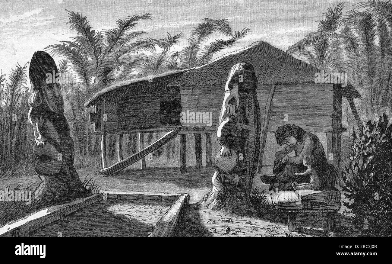 death, mortuary practices, ancestral figure, grave and house ...