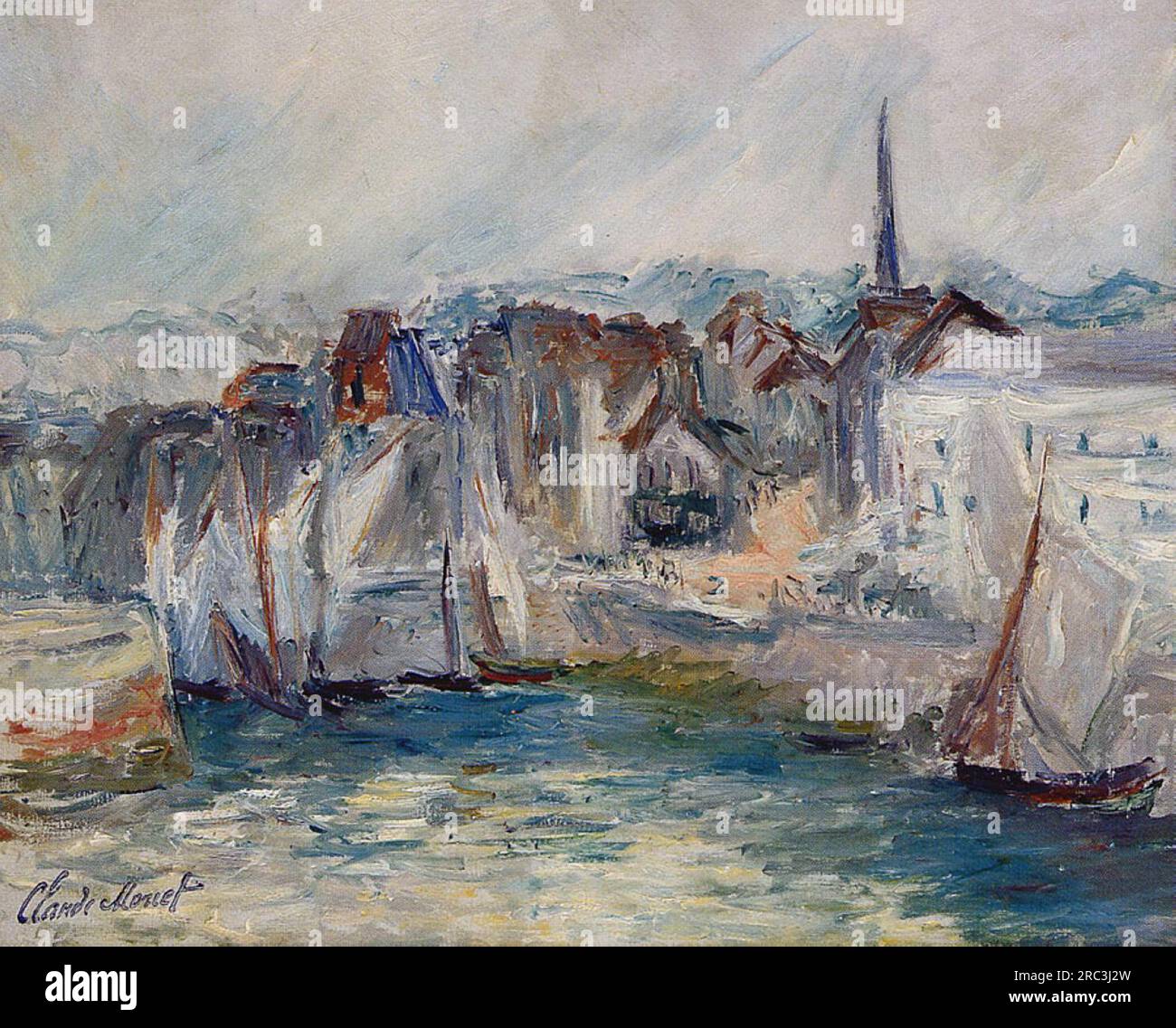 Boats in the Port of Honfleur 1917 by Claude Monet Stock Photo - Alamy