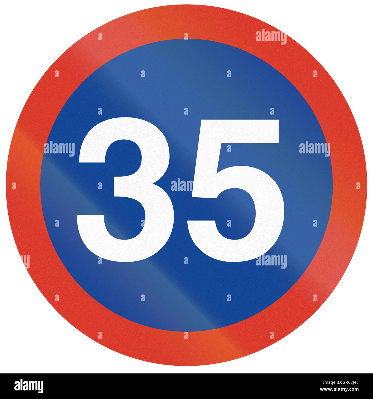 German speed limit sign Cut Out Stock Images & Pictures - Alamy