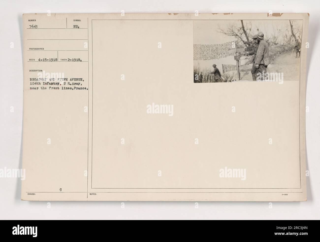 Soldiers from the 104th Regiment of the US Army march along Broadway ...