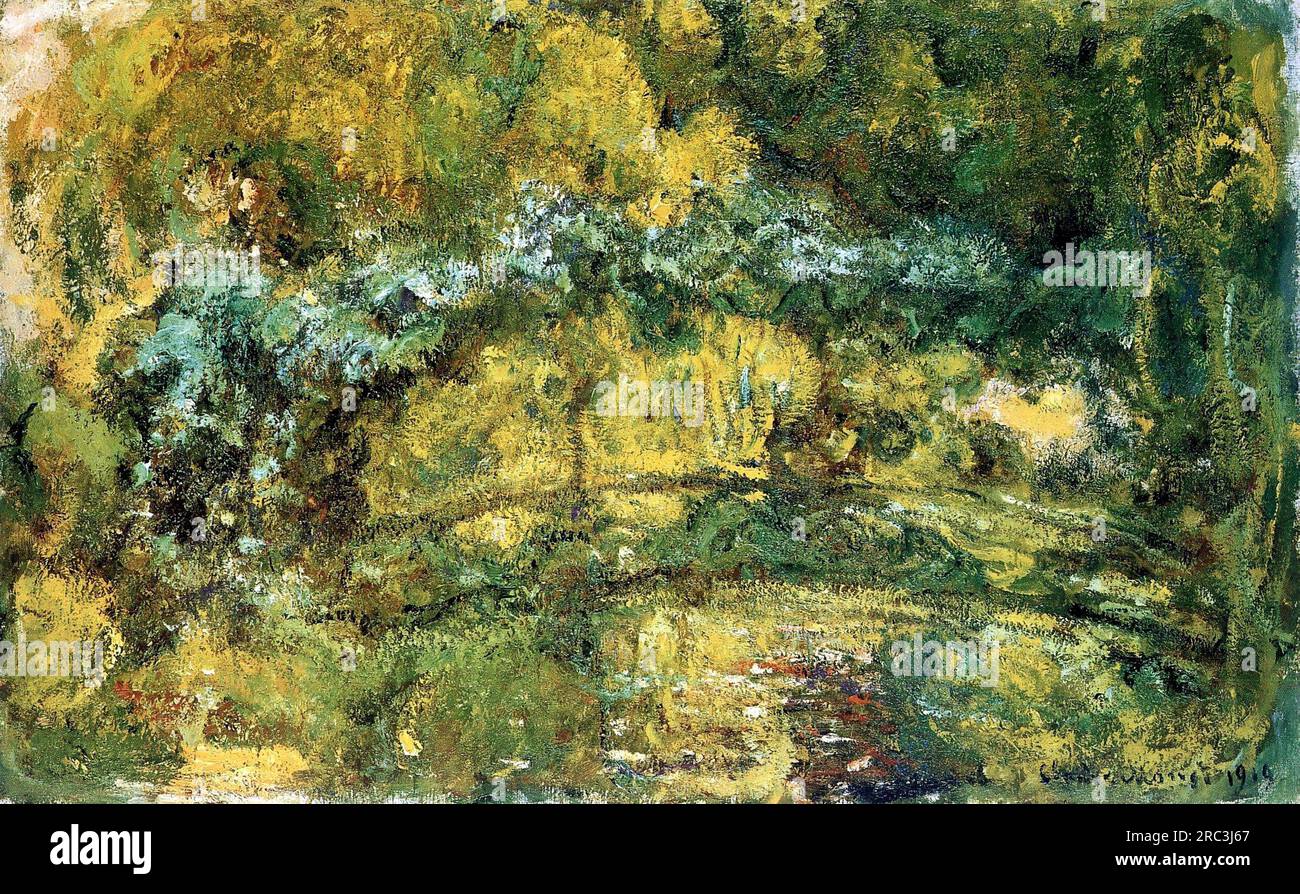 The Japanis Bridge (Footbridge over the Water-Lily Pond) 1919 by Claude ...