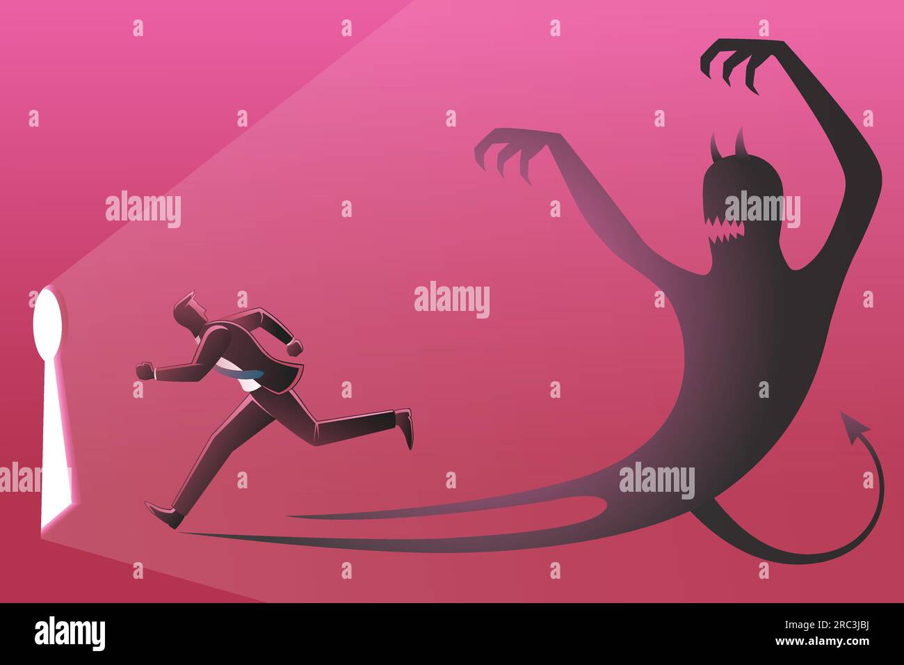 Worried man running Stock Vector Images - Alamy
