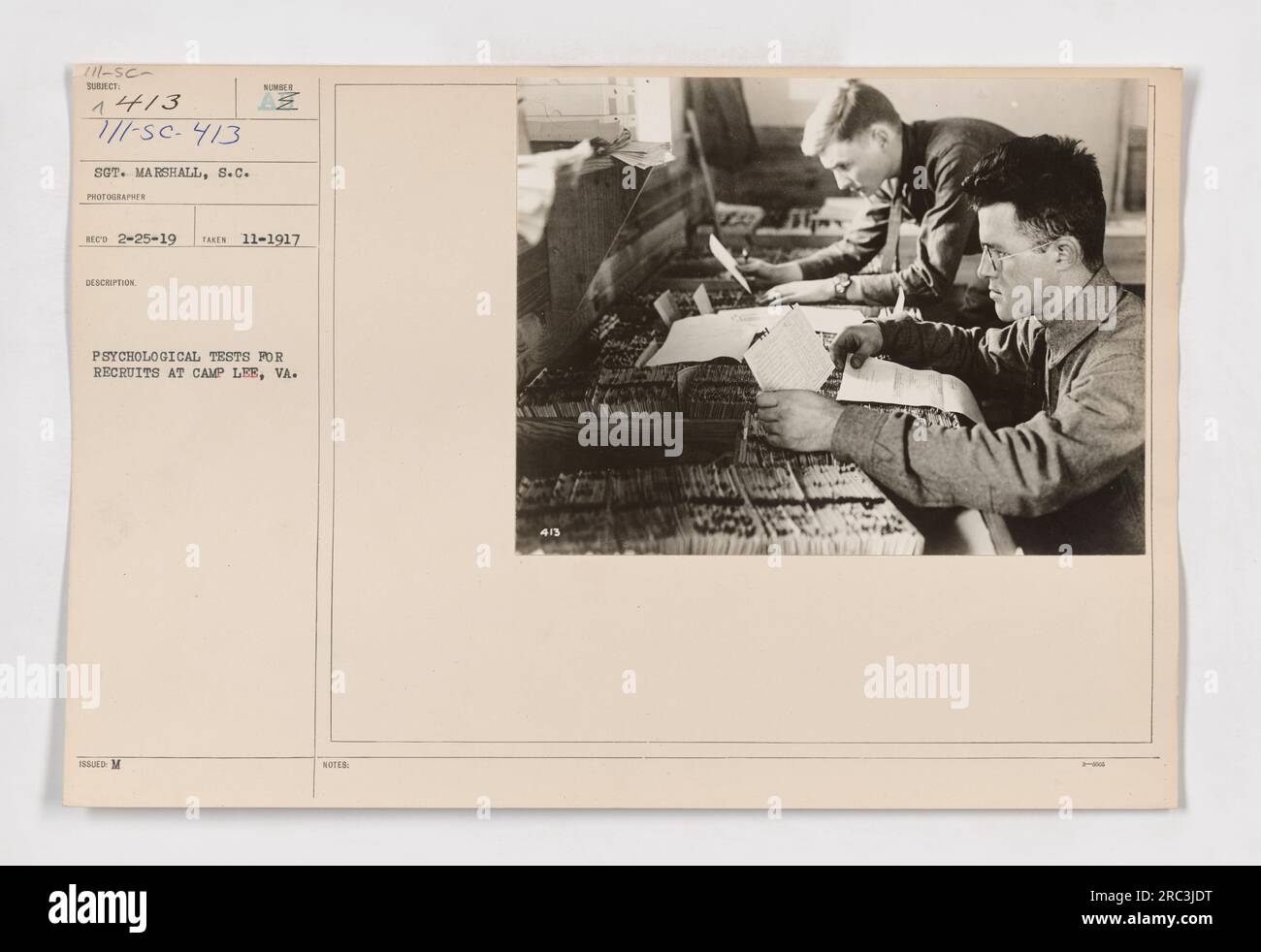 Psychological evaluation during world war i hi-res stock photography ...