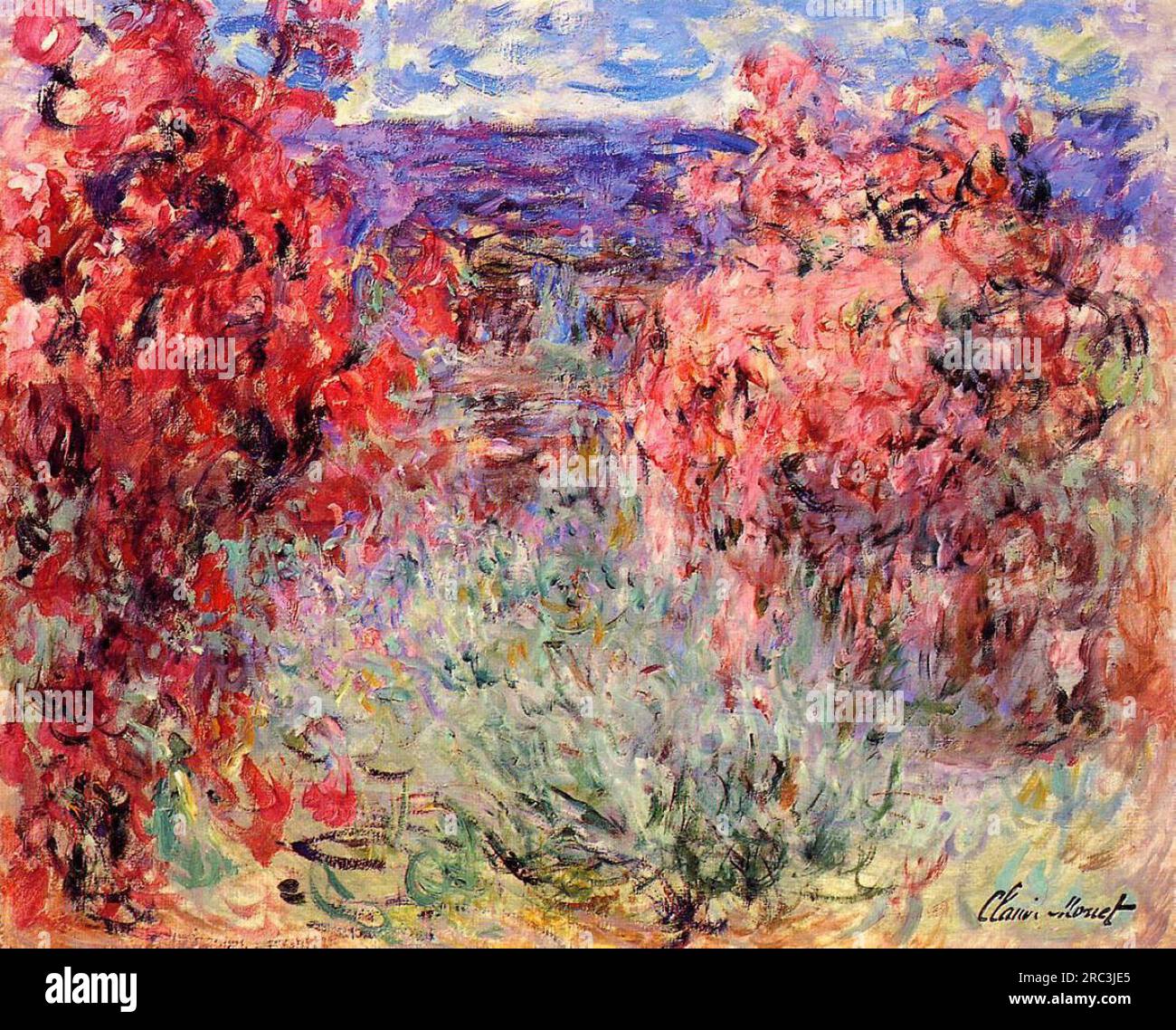 The House Among the Roses 1920 - 1925; Giverny, France by Claude Monet ...