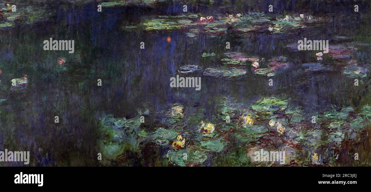 Water Lilies, Green Reflection (right half) 1926 by Claude Monet Stock ...