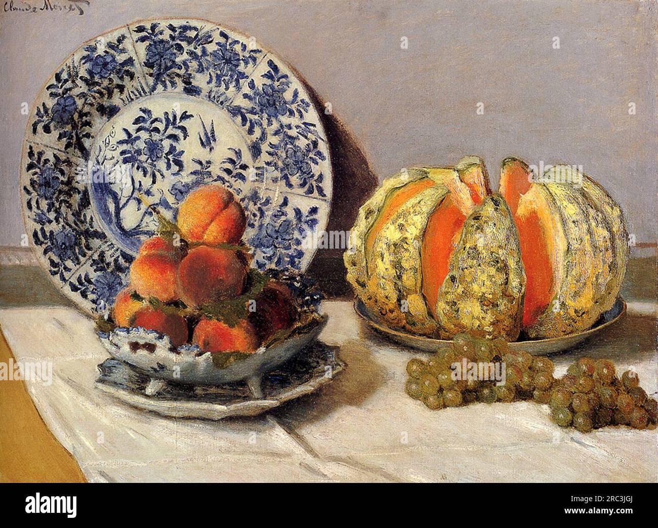 Still Life with Melon 1872 by Claude Monet Stock Photo - Alamy