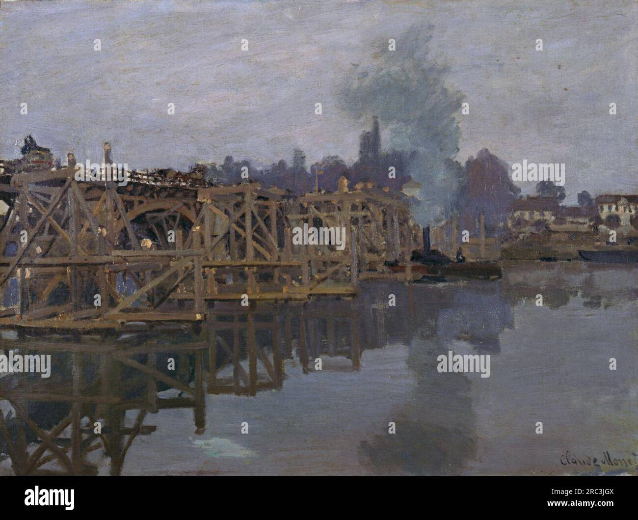 The Bridge under Repair 1872 by Claude Monet Stock Photo - Alamy