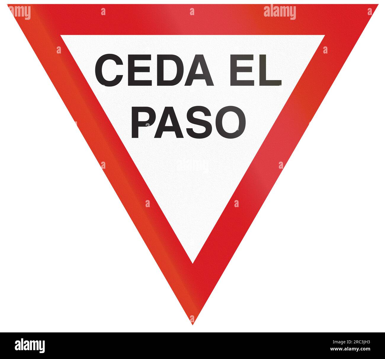 Argentinian traffic sign: Ceda el paso/Give way! Stock Photo - Alamy