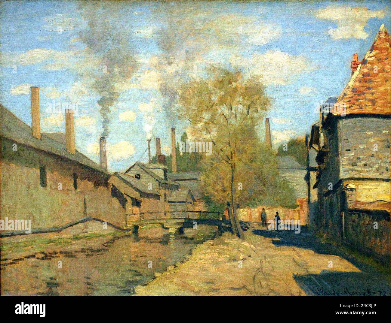 The Stream of Robec at Rouen 1872 by Claude Monet Stock Photo - Alamy