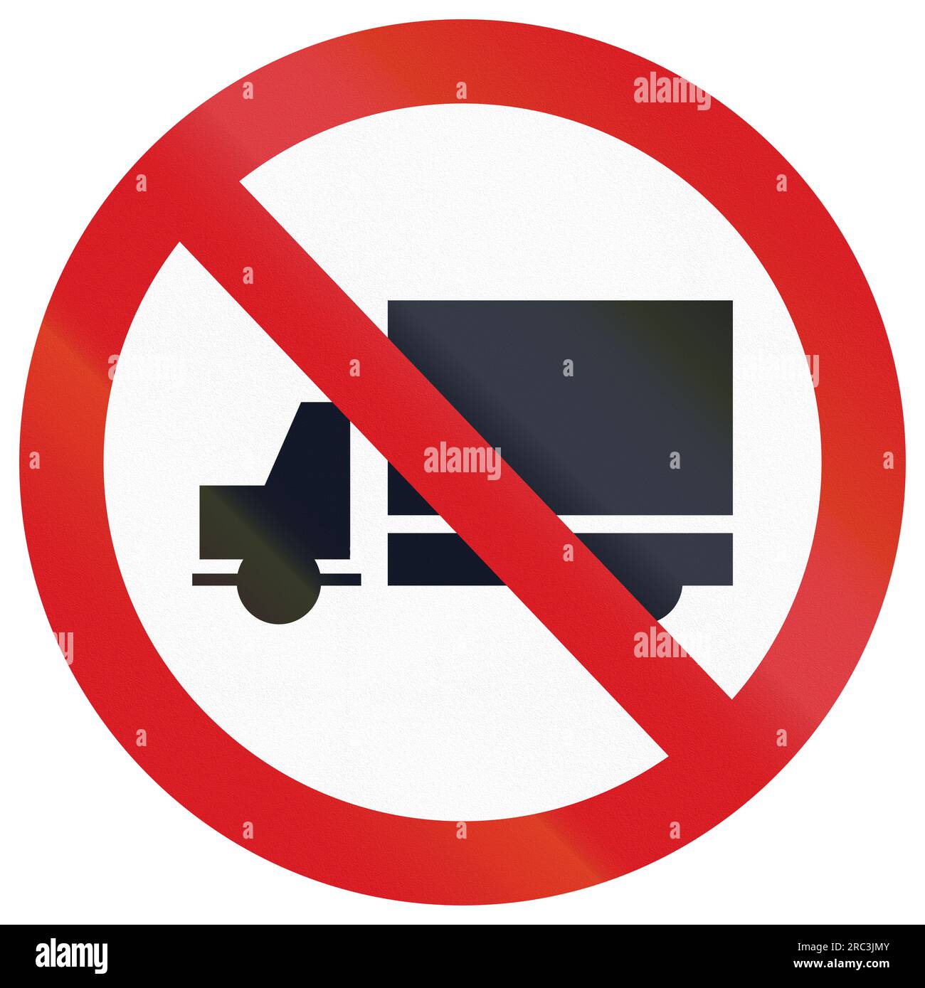 Argentinian traffic sign prohibiting thoroughfare of lorries (vehicles ...