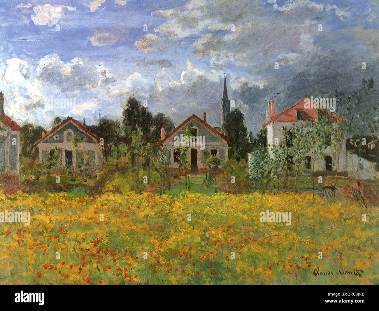 Houses at Argenteuil 1873 by Claude Monet Stock Photo - Alamy