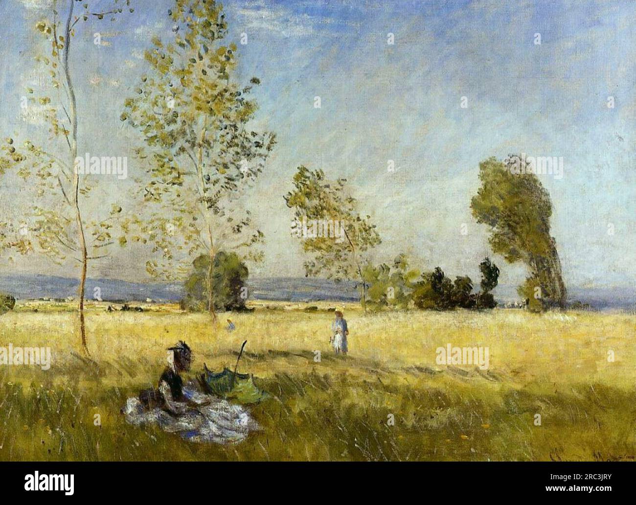 Meadow at Bezons 1874 by Claude Monet Stock Photo - Alamy