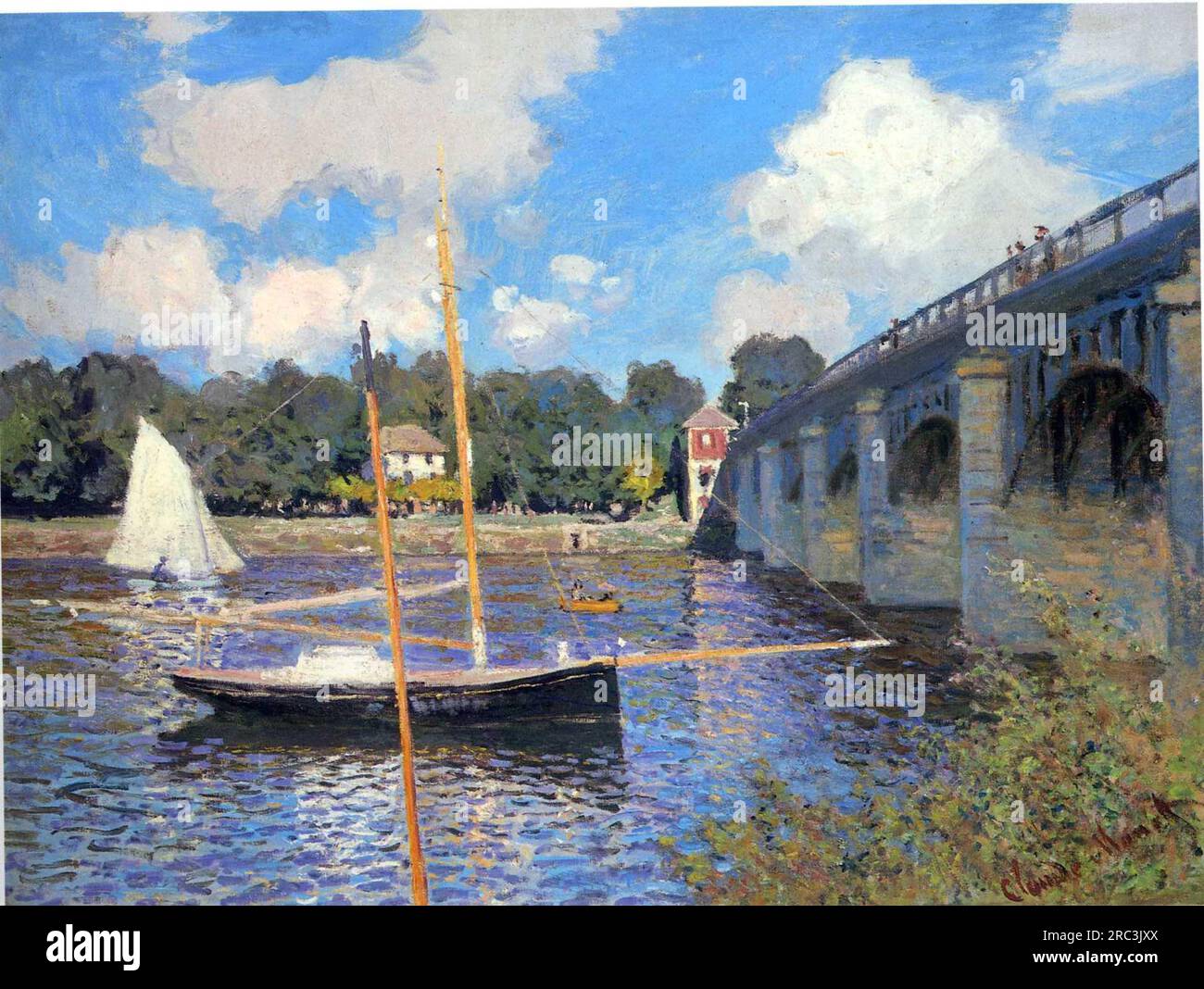 Argenteuil Bridge 1874 by Claude Monet Stock Photo - Alamy