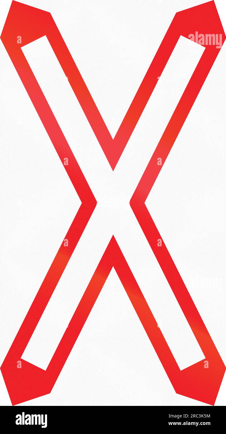 Warnkreuz/Austrian warning sign for single track unguarded level ...