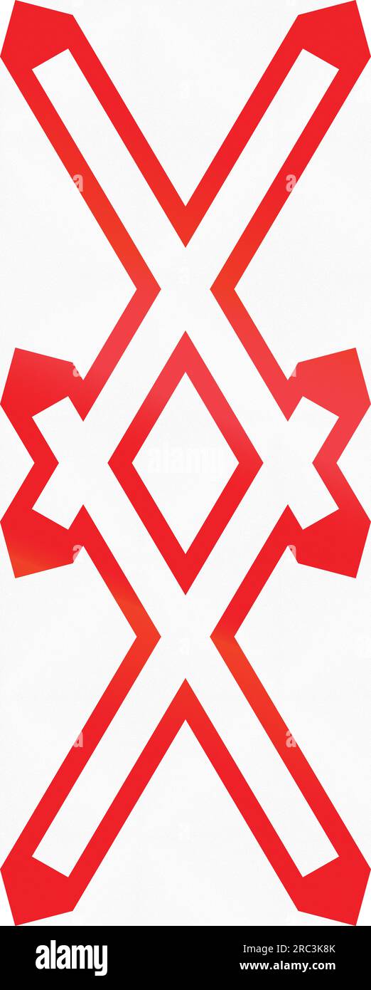 Warnkreuz/Austrian warning sign for unguarded multi-track level ...
