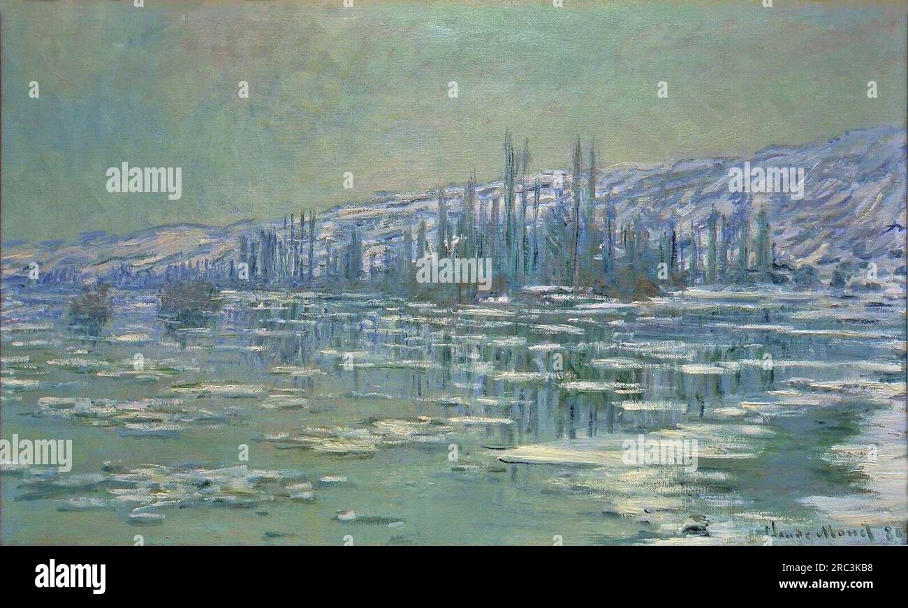 Ice Floes on Siene 1880 by Claude Monet Stock Photo - Alamy
