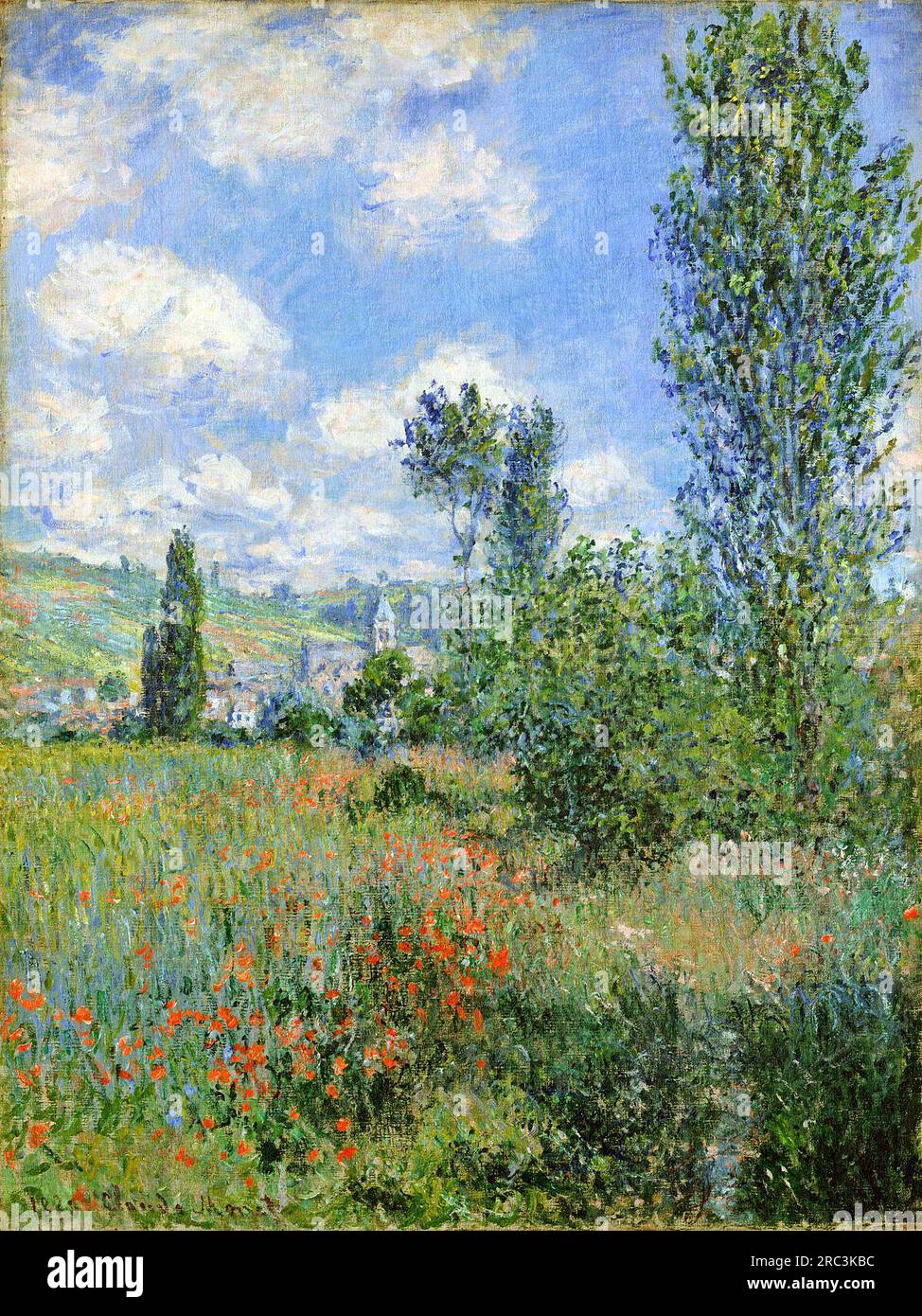 Lane in the Poppy Fields, Ile Saint-Martin 1880 by Claude Monet Stock ...
