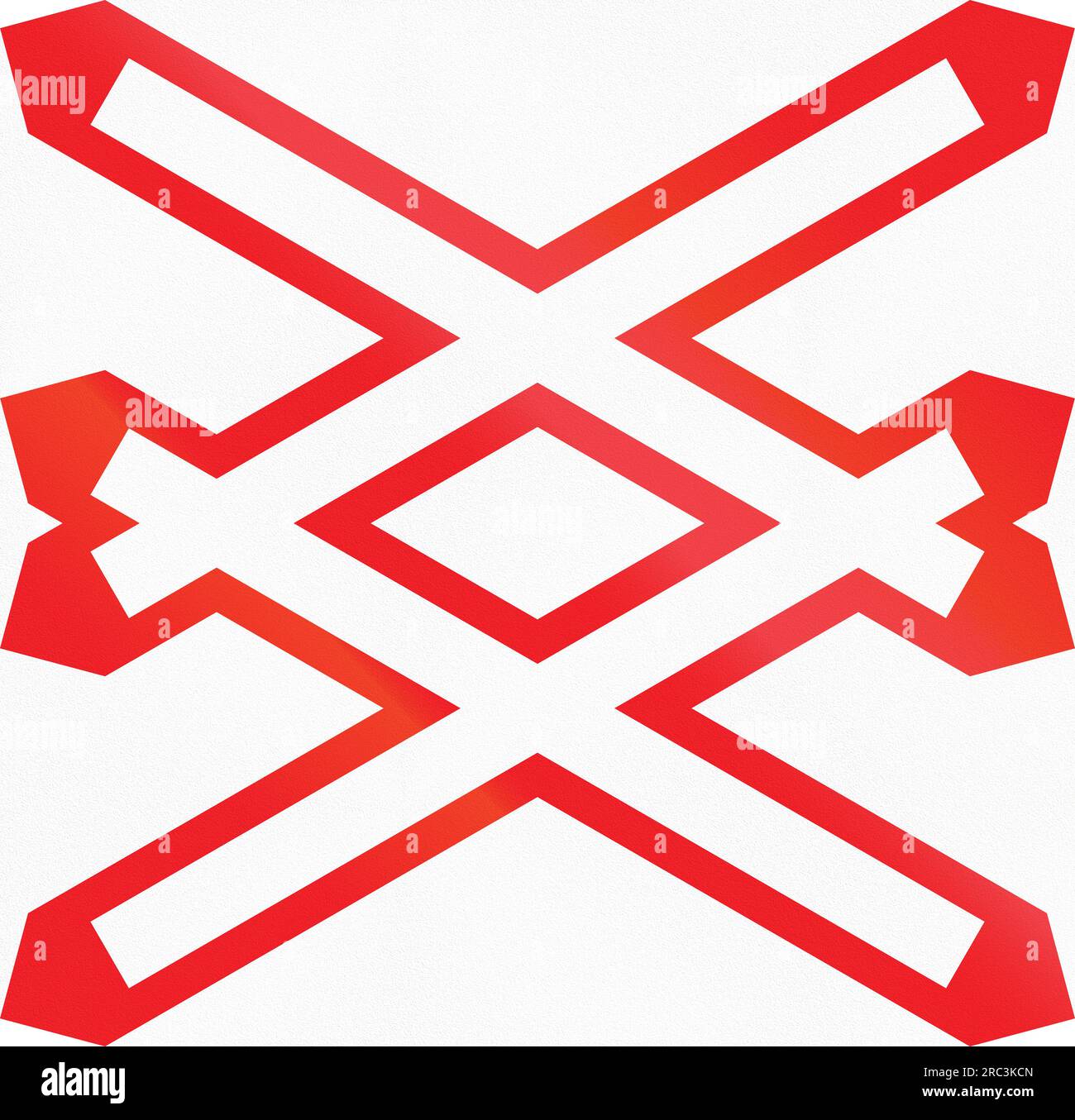 Warnkreuz/Austrian warning sign for unguarded multi-track level ...