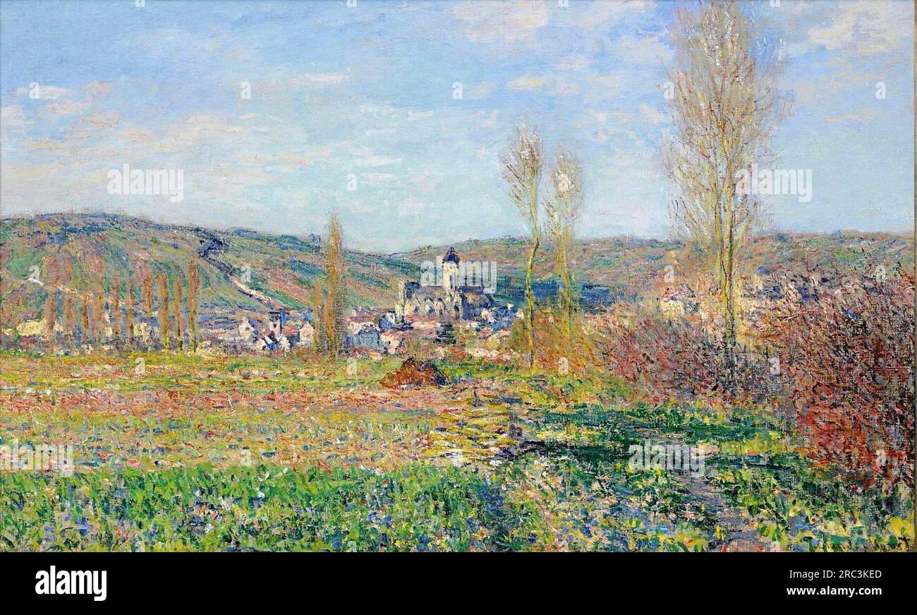 Vetheuil under the Sun 1880 by Claude Monet Stock Photo - Alamy