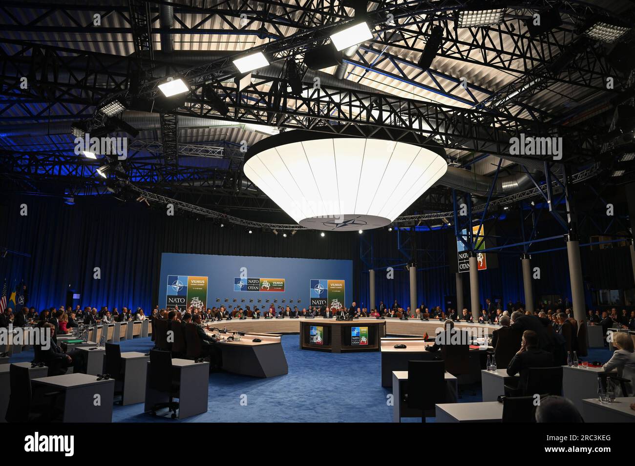 World leaders at the Nato summit in Vilnius, Lithuania. Picture date ...