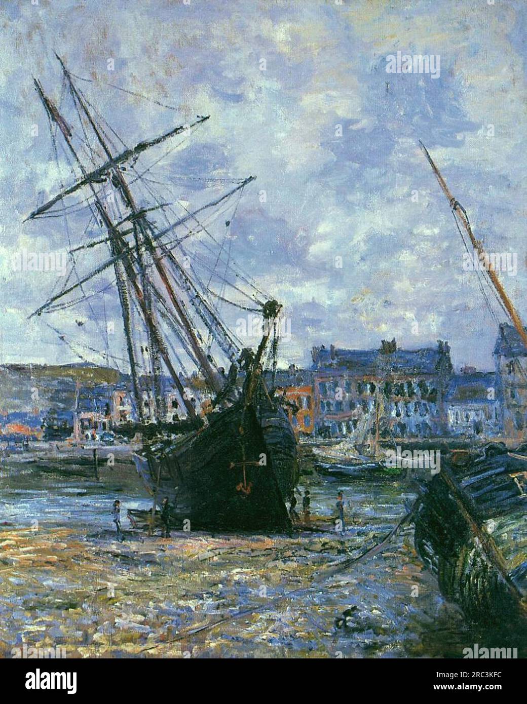 Boats Lying at Low Tide at Facamp 1881 by Claude Monet Stock Photo - Alamy