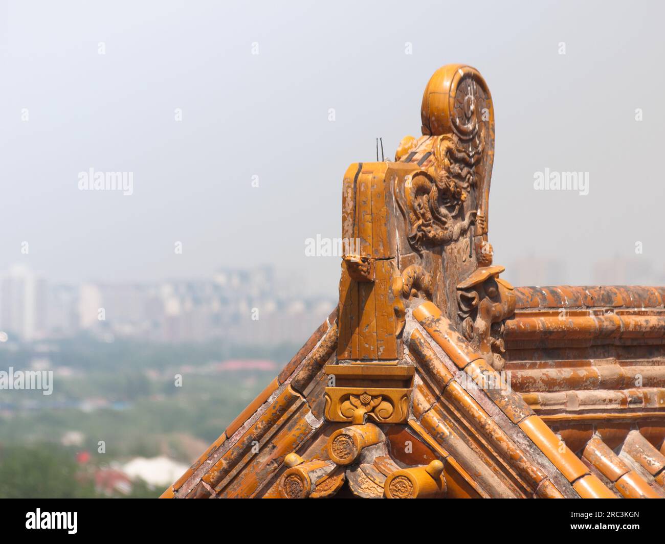 Yellow tile roof Stock Photo - Alamy