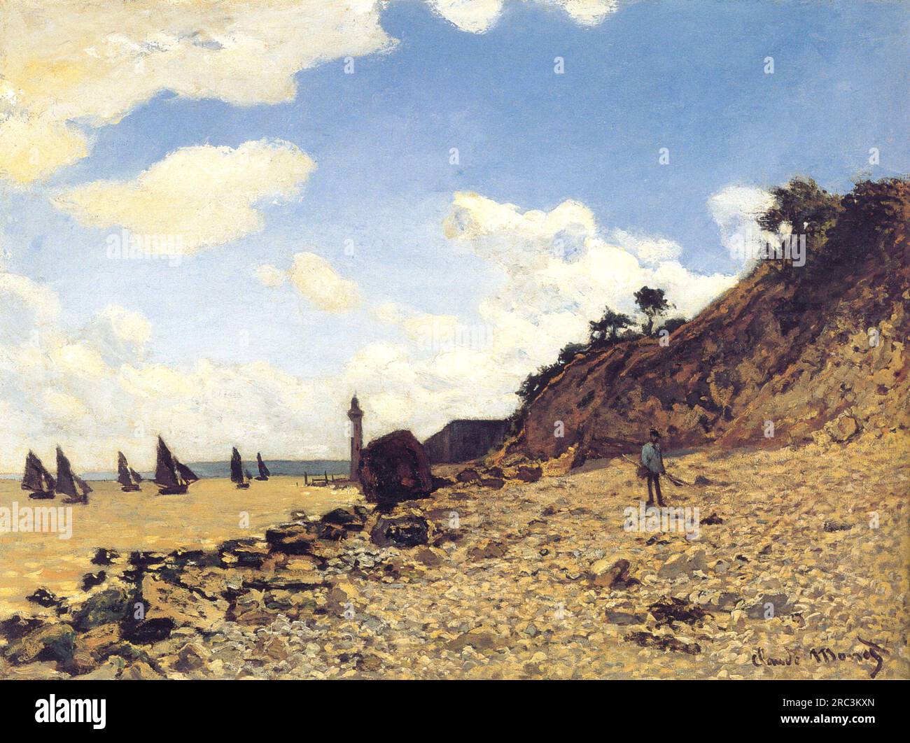 The Beach at Honfleur 1866 by Claude Monet Stock Photo - Alamy