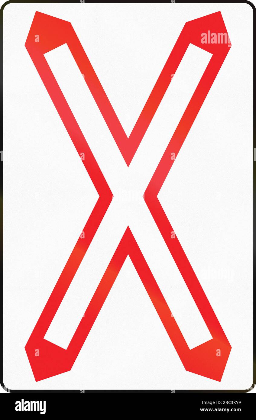 Warnkreuz/Austrian warning sign for single track unguarded level ...