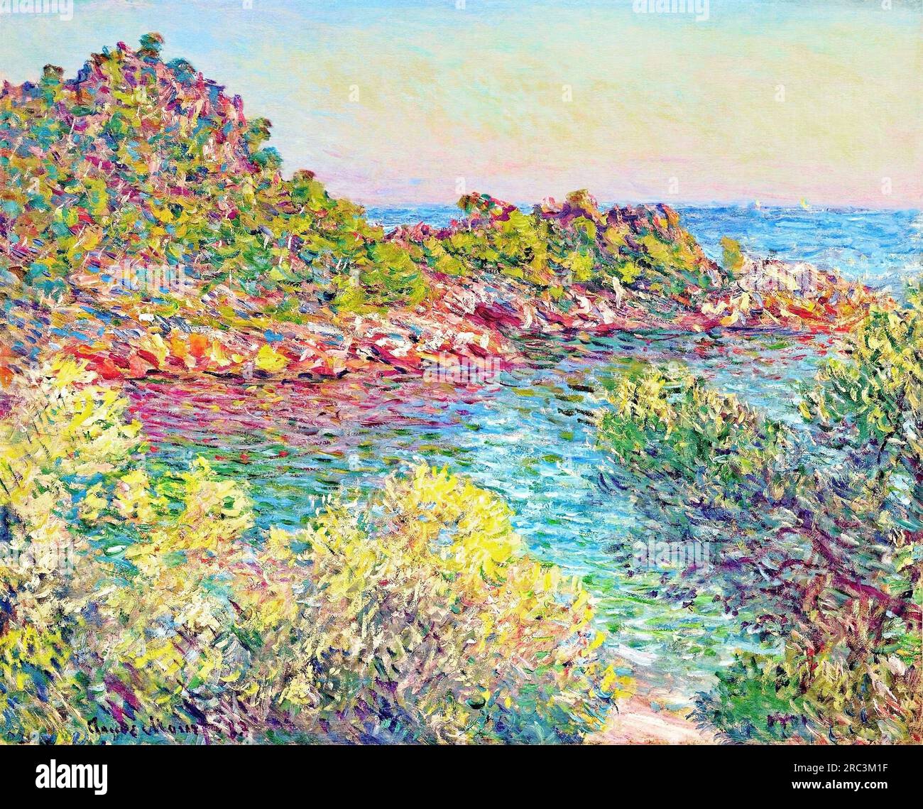 Landscape near Montecarlo 1883 by Claude Monet Stock Photo - Alamy