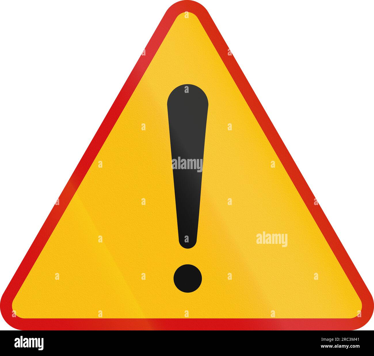 Polish warning sign for general dangers Stock Photo - Alamy