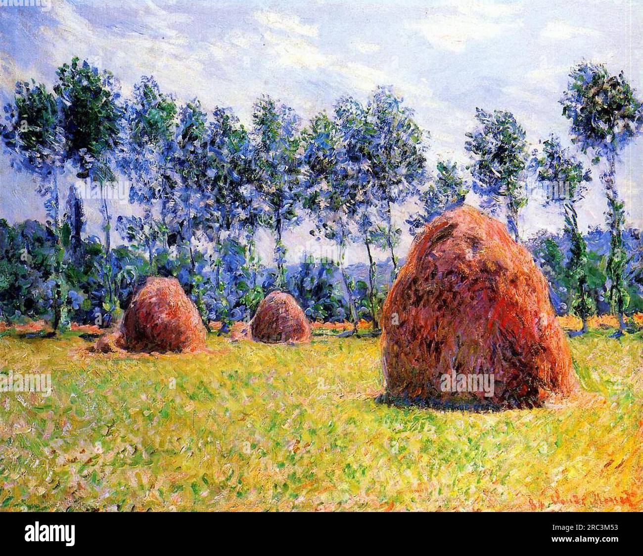 Haystacks at Giverny 1884 by Claude Monet Stock Photo - Alamy