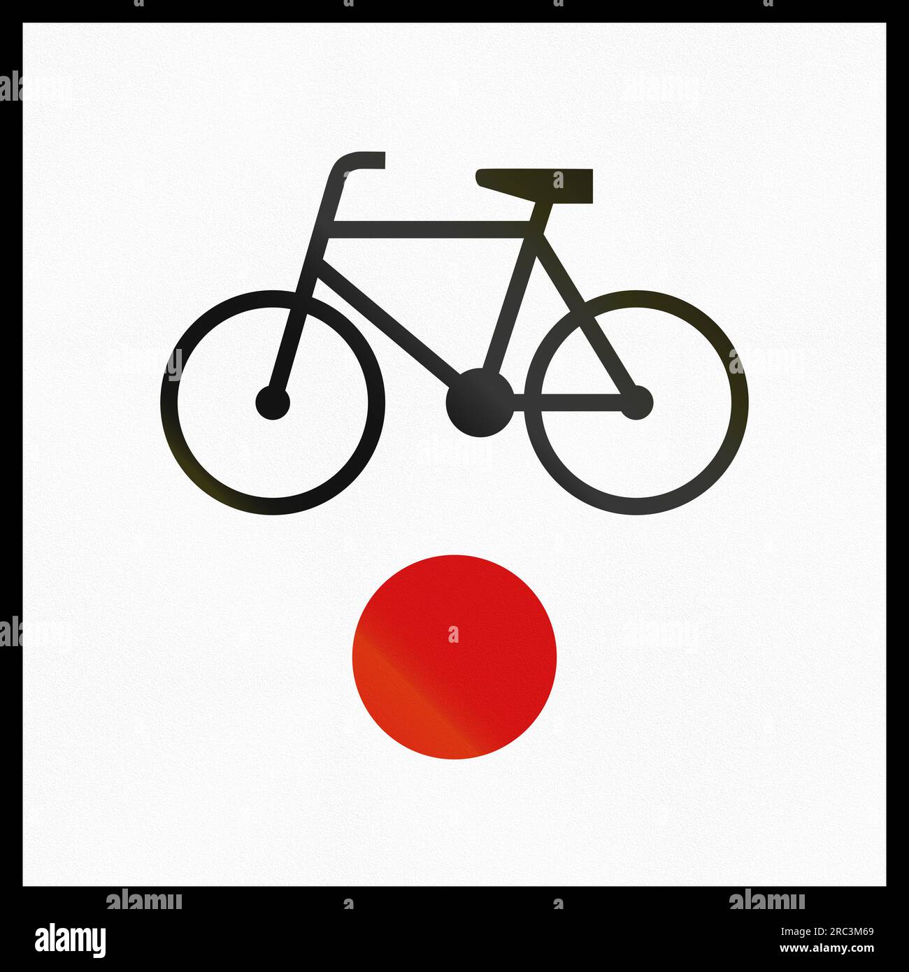 Polish informational sign: Beginning or end of regional cycle route ...