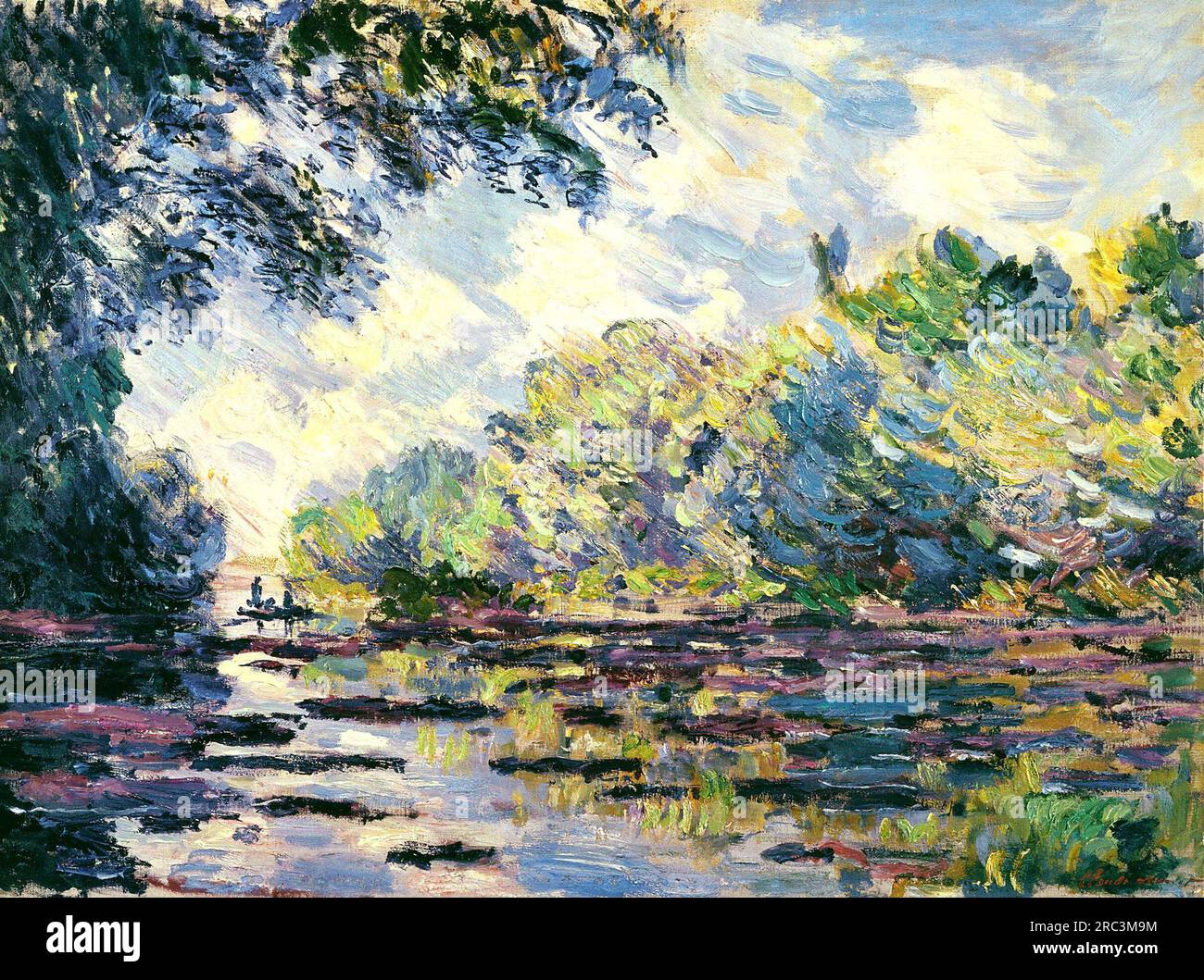 Section of the Seine, near Giverny 1885 by Claude Monet Stock Photo - Alamy