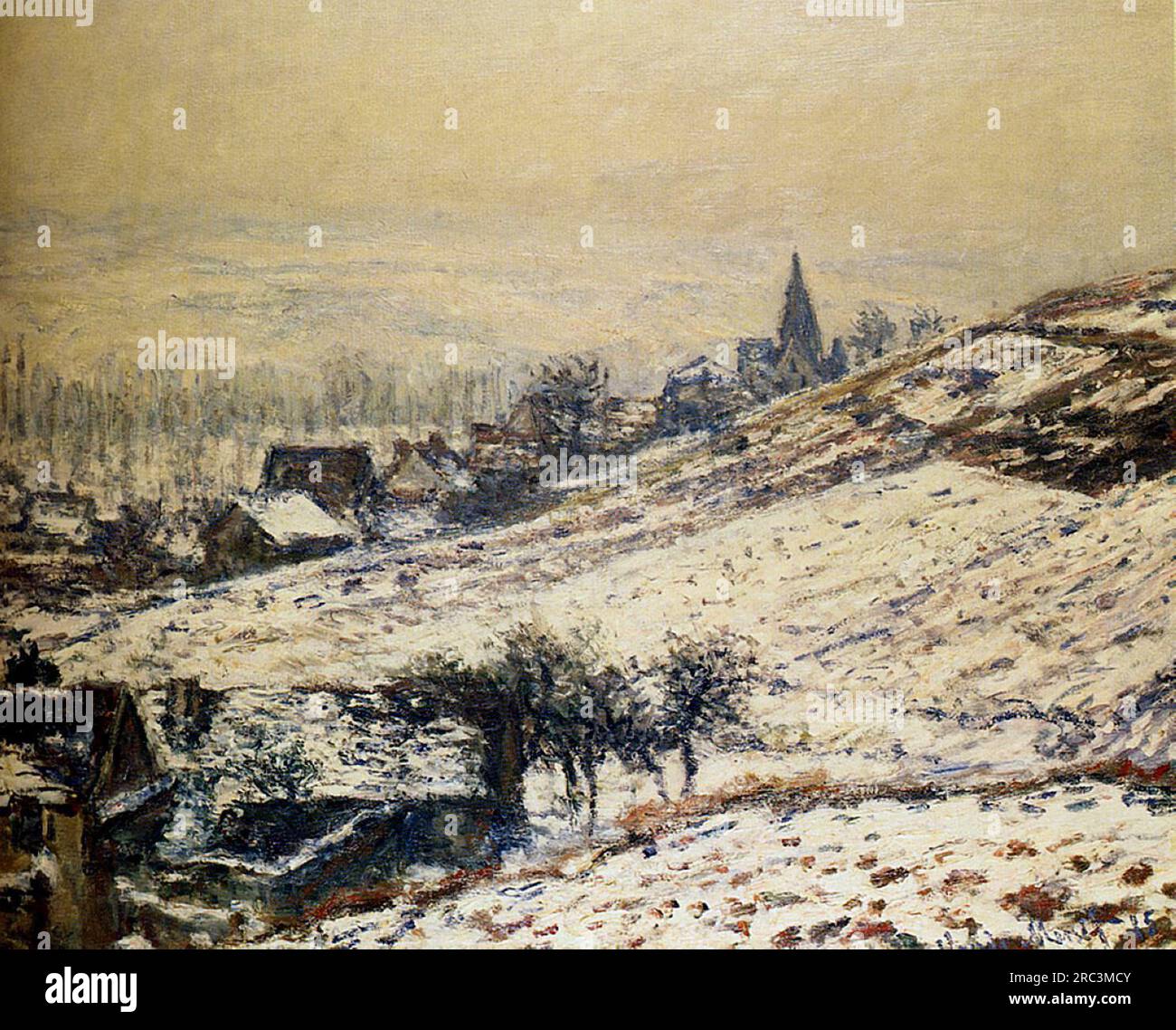 Winter at Giverny 1885 by Claude Monet Stock Photo - Alamy