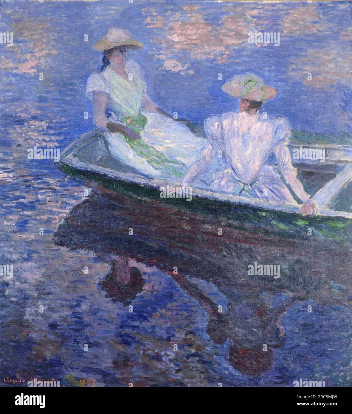 Young Girls in a Row Boat 1887 by Claude Monet Stock Photo - Alamy