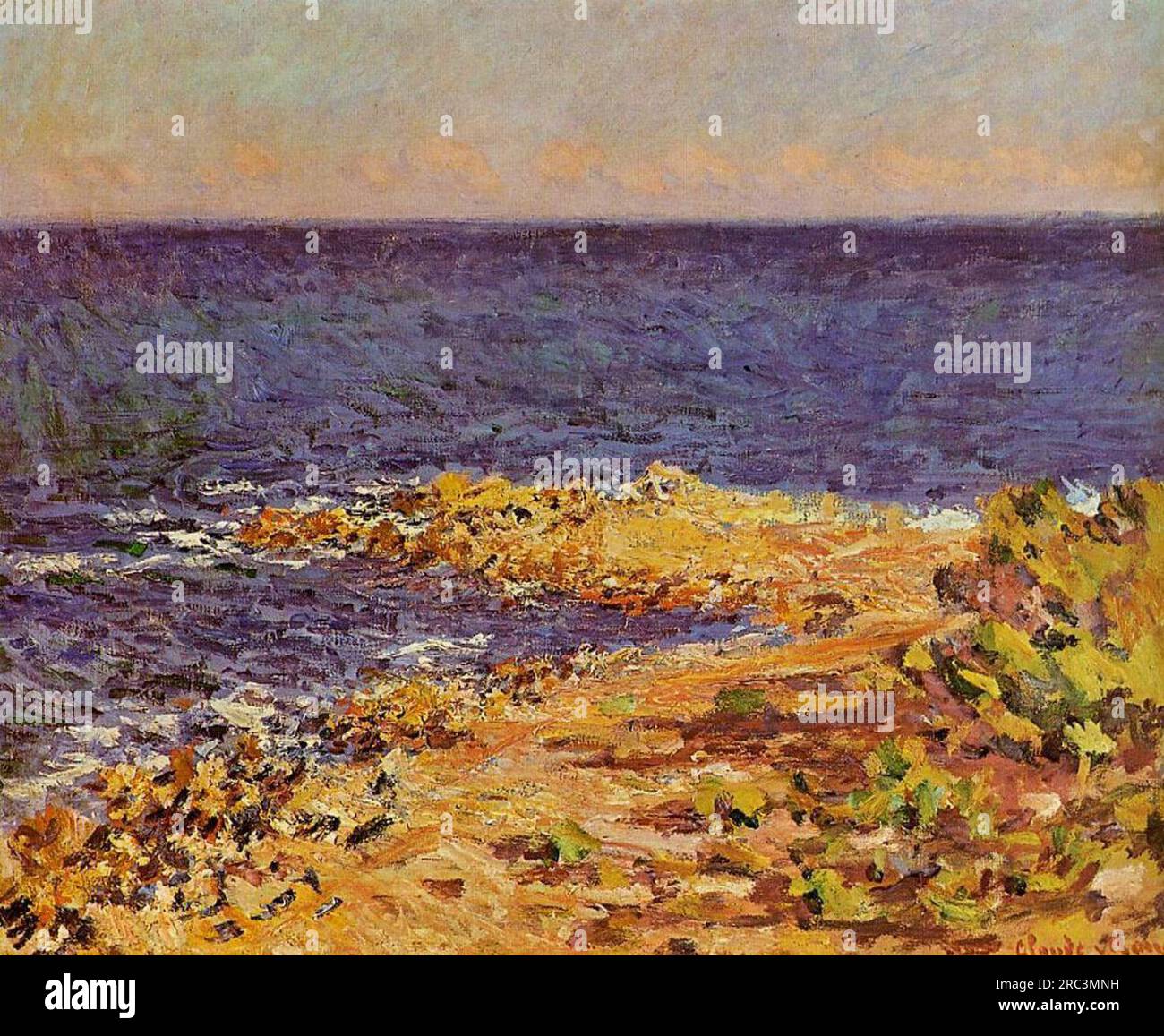 The Big Blue Mediterranean at Antibes 1888 by Claude Monet Stock Photo ...